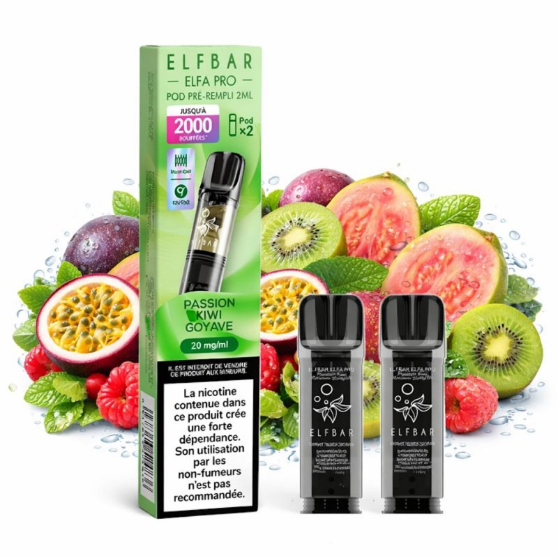 Cartridge Elfbar ELFA Pro Kiwi Passionfruit Guava – balení 2 ks - LIQUA ...